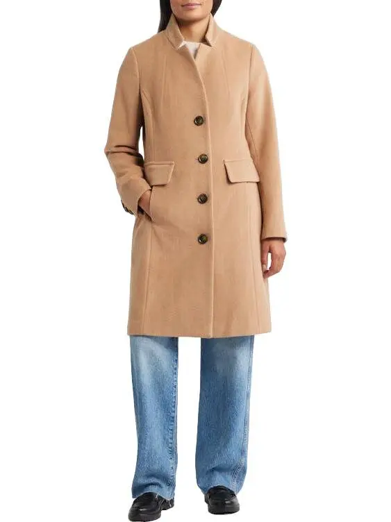 London Fog Wool Blend Coat - Camel