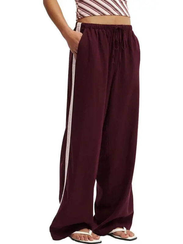 COTTON ON Wide Leg Pant - Deep Pomegranate  Side