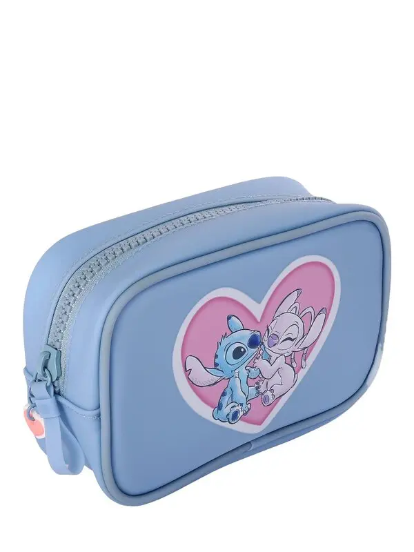 Disney Stitch & Angel Camera Bag Shaped Cosmetic Bag - Light Blue