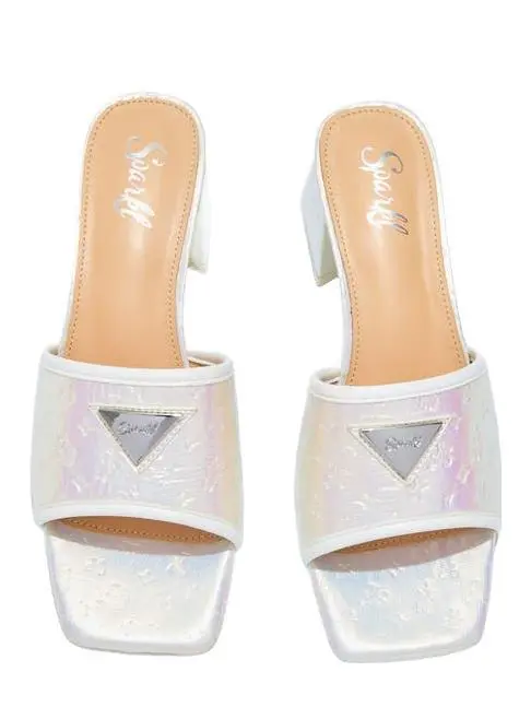 SPARKL Monogram Heel - White