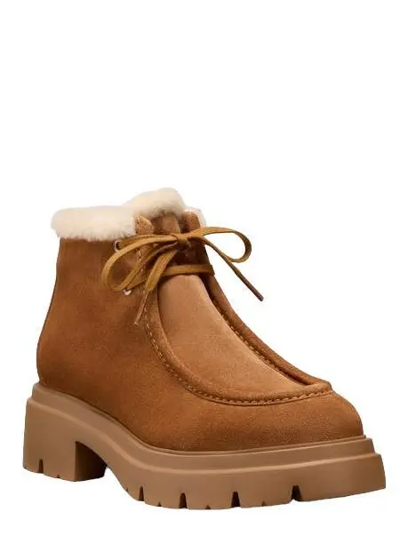 STUART WEITZMAN Hudson Genuine Shearling Lined Chukka Boot - Doe/vanilla