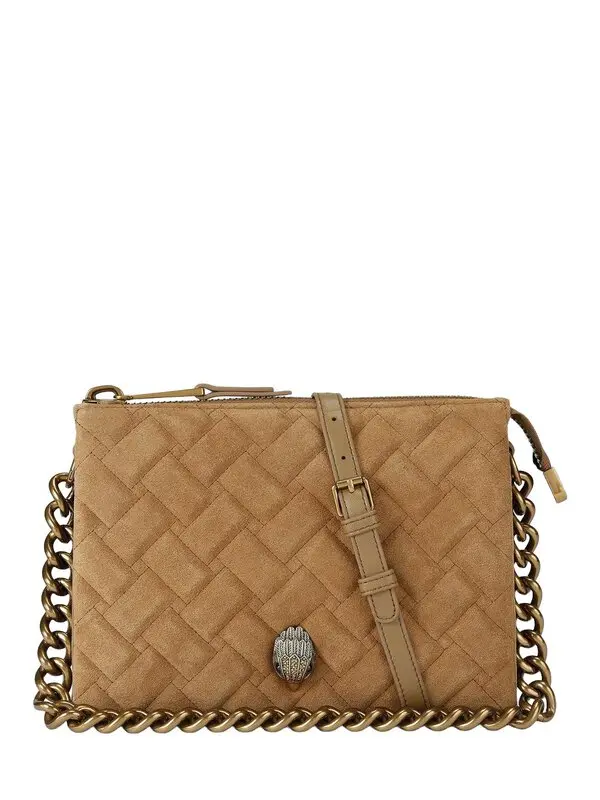 Kurt Geiger Kensington Puff Quilted Leather Pouch Bag - Light/pastel Brown