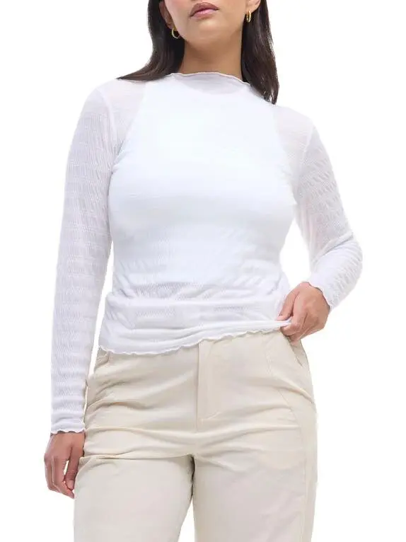 HALFDAYS Ynes Texture Top - White