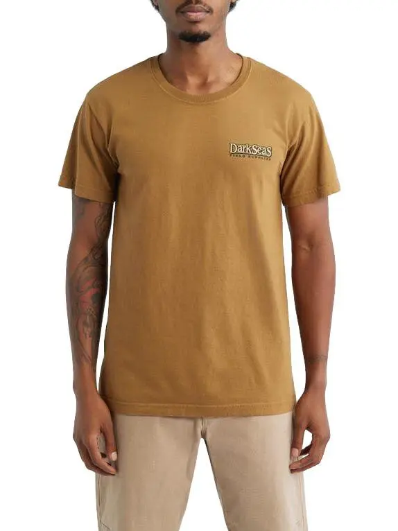 DARK SEAS Parklands Cotton Graphic T-shirt - Bronze Brown