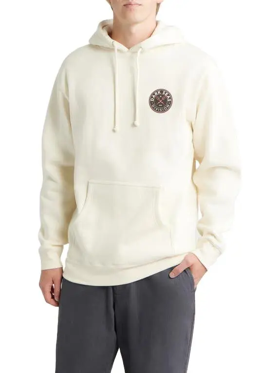 DARK SEAS Time Teller Logo Graphic Fleece Hoodie - Ivory