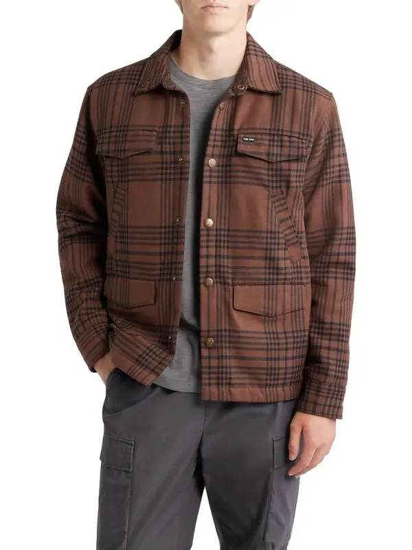 DARK SEAS Zilker Cotton Blend Button-up Shirt - Brown