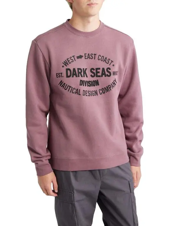 DARK SEAS Waterloo Logo Appliqué Crewneck Sweatshirt - Rose