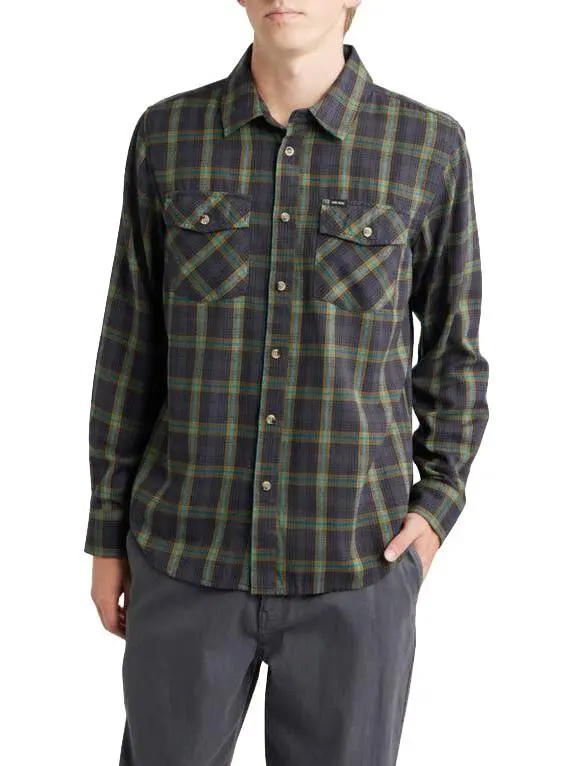 DARK SEAS Garrison Cotton Blend Button-up Shirt - Black