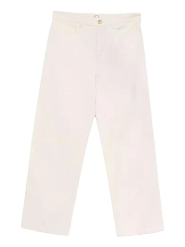 TOTEME Organic Cotton Trousers - Neutrals