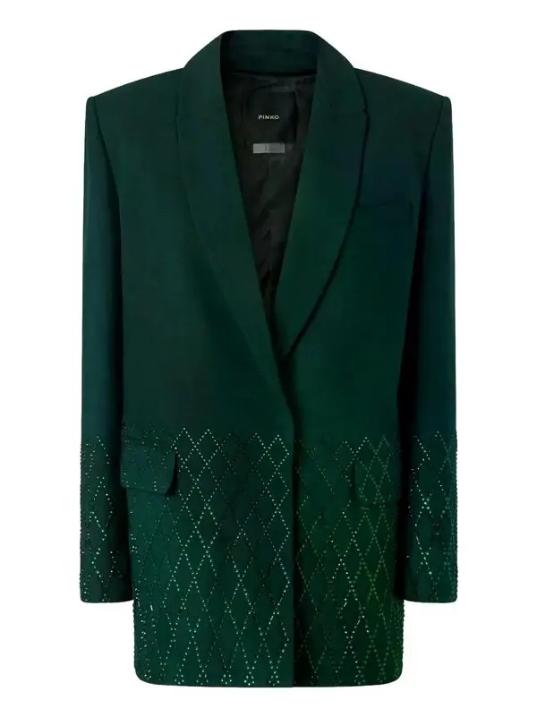 Pinko Crystal-embellished Blazer - Green