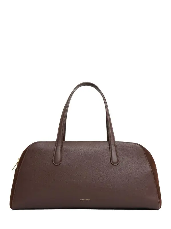 MANSUR GAVRIEL Large Helios Leather Shoulder Bag - Chocolate