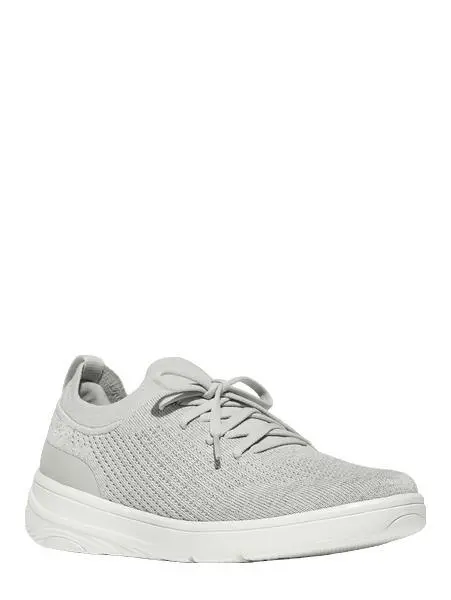 Fitflop Super-q Knit Slip-on Laced Sneakers - Arctic Grey/silver