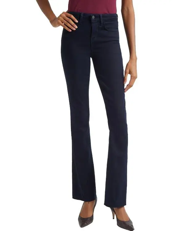 L'Agence Ruth High-waist Straight-leg Jeans With Raw Hem - Metro