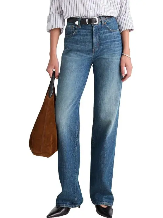 Madewell High Waist Wide Leg Jeans - Harvey Wash