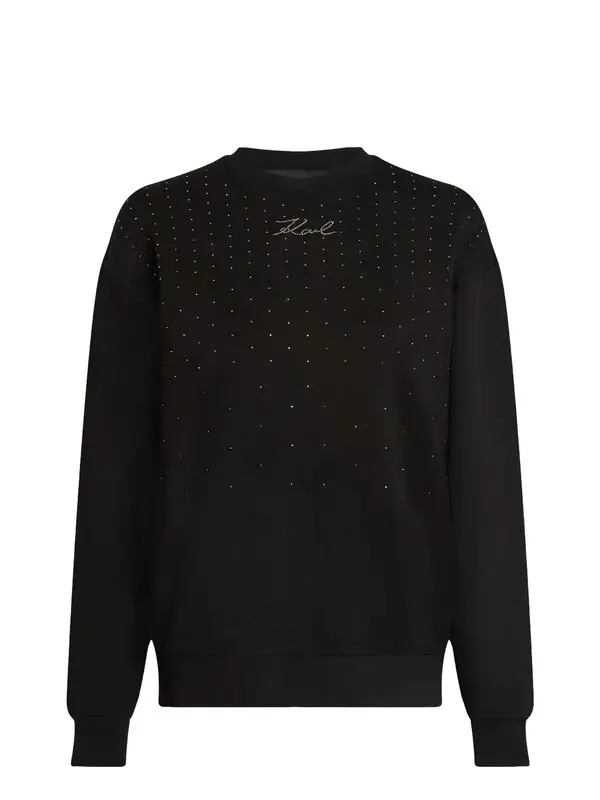 Karl Lagerfeld Rhinestone-embellished Sweatshirt - Black