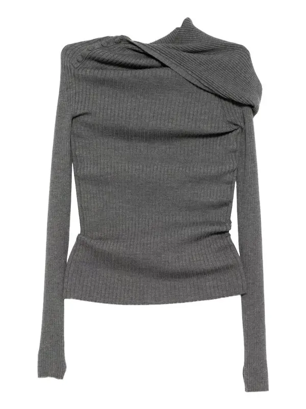 Jean Paul Gaultier Halterneck Knit Top - Grey