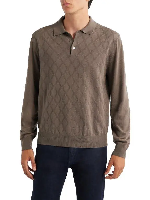 Canali Wool Polo Sweater - Brown