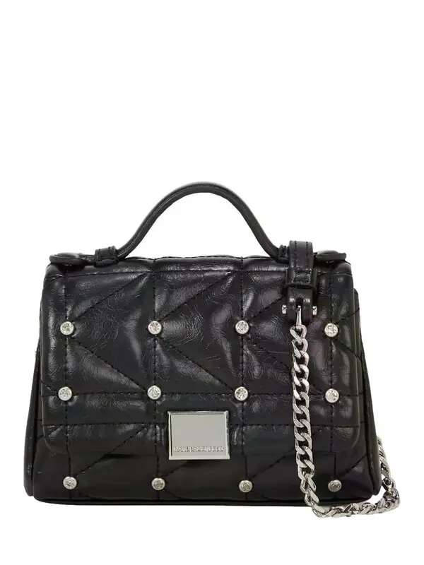 Karl Lagerfeld K/kuilt Rhinestone-embellished Cross Body Bag - Black