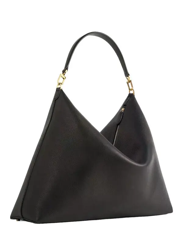TOTEME Bevel Leather Shoulder Bag - Black