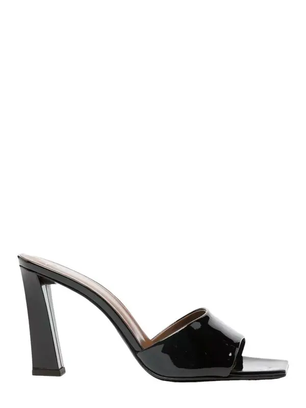 GIUSEPPE ZANOTTI Block-heel Square-toe Mules - Black