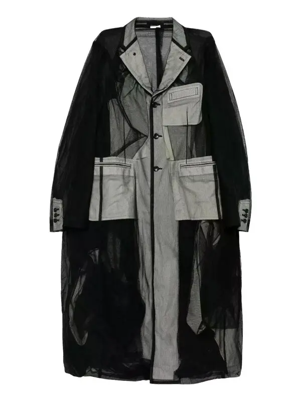 Comme Des Garçons Tulle Cloth Coat - Black