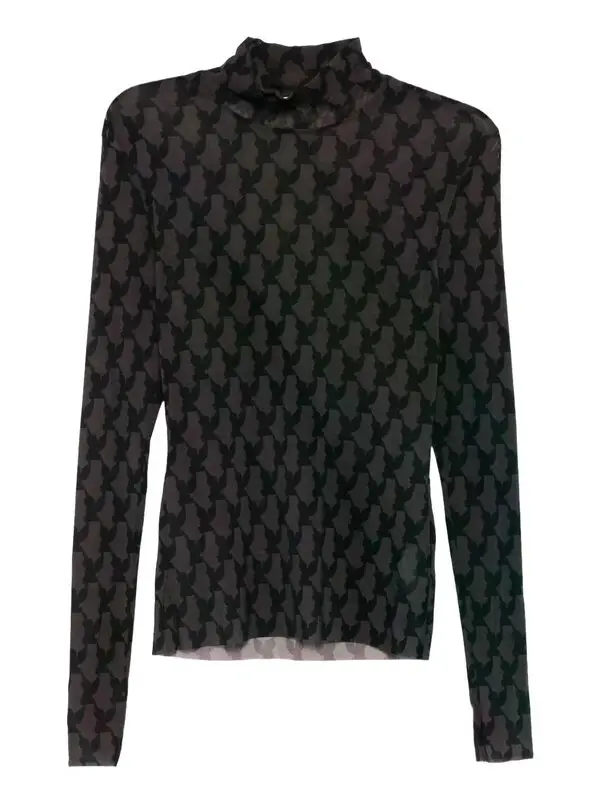 MASU Pattern-printed Top - Black