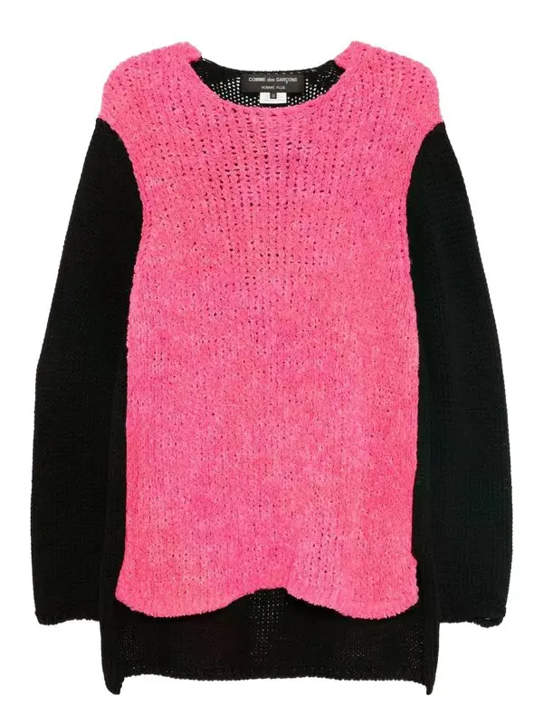 Comme Des Garçons Contrast-color Jumper - Pink