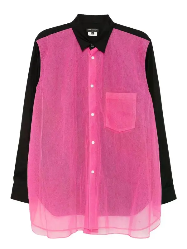 Comme Des Garçons Contrast-color Shirt - Black