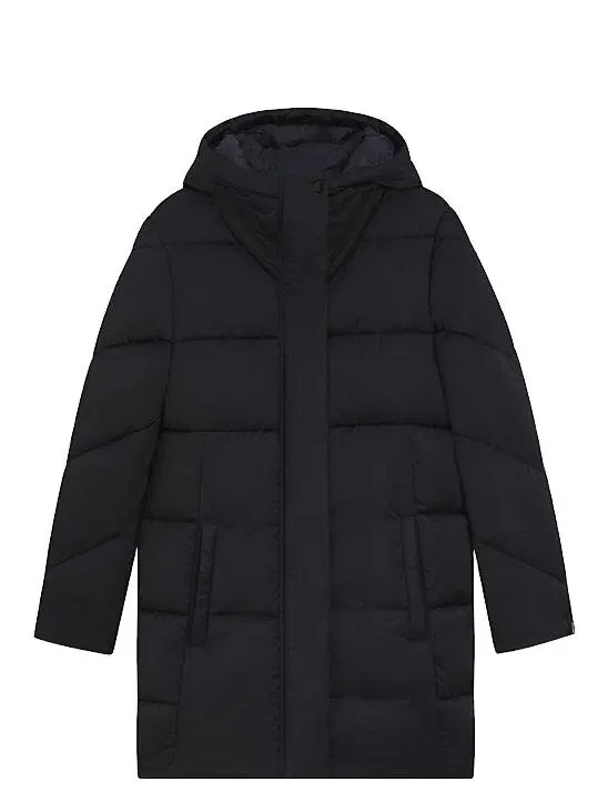 BOSS Relaxed-fit Padded Shell Coat - Dark Blue