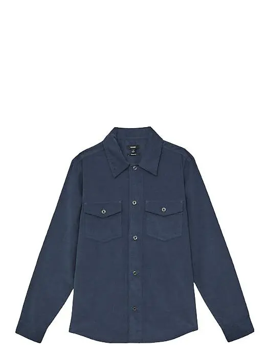 REISS Kai Twin-pocket Regular-fit Corduroy Overshirt - Airforce Blue
