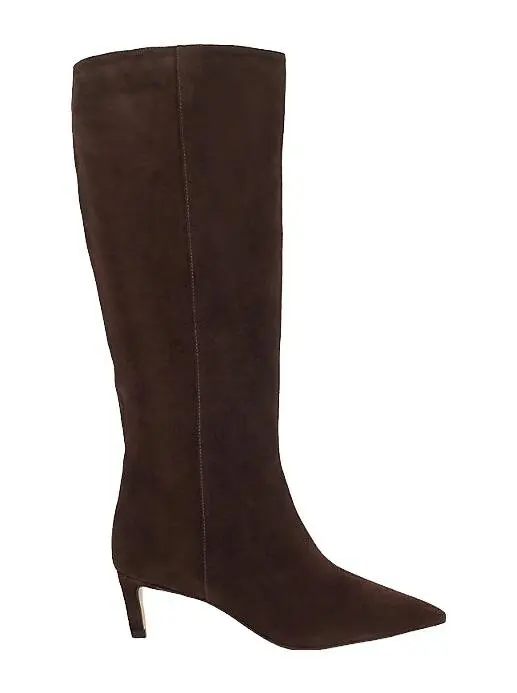 DUNE Suede Knee-high Boots - Brown Suede