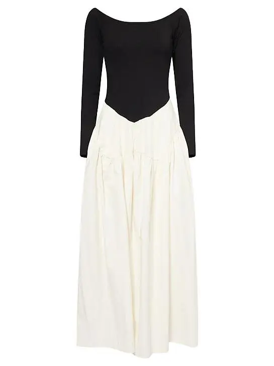 AMY LYNN Off-shoulder Maxi Dress - Cream