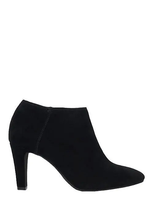 DUNE Omairah Suede Heeled Ankle Boots - Black Suede