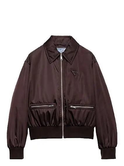 Prada Re-nylon Blouson Jacket - Brown