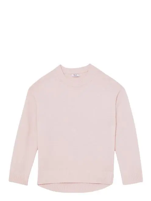 REISS Crewneck Wool And Cashmere Jumper - Pink