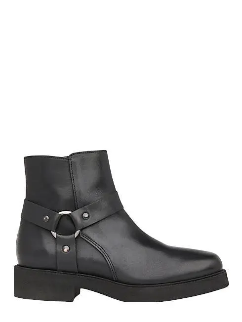 Whistles Matteo Leather Ankle Boots - Black