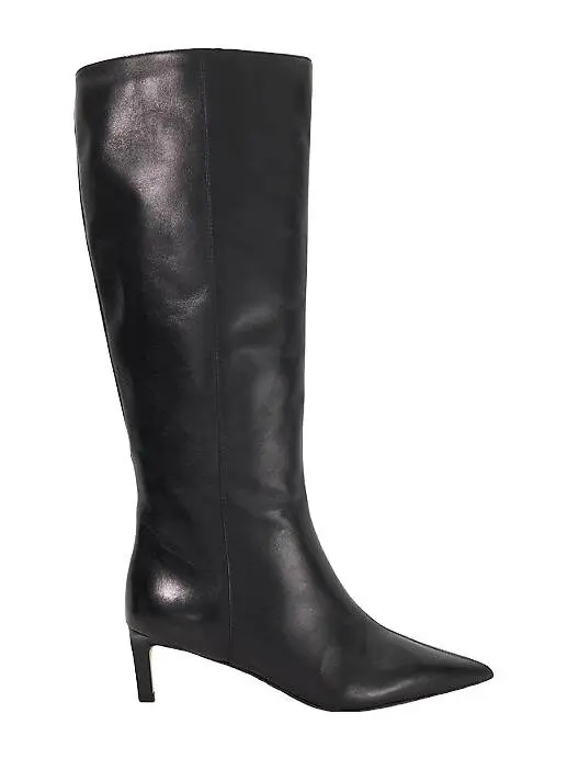 DUNE Leather Knee-high Boots - Black Leather