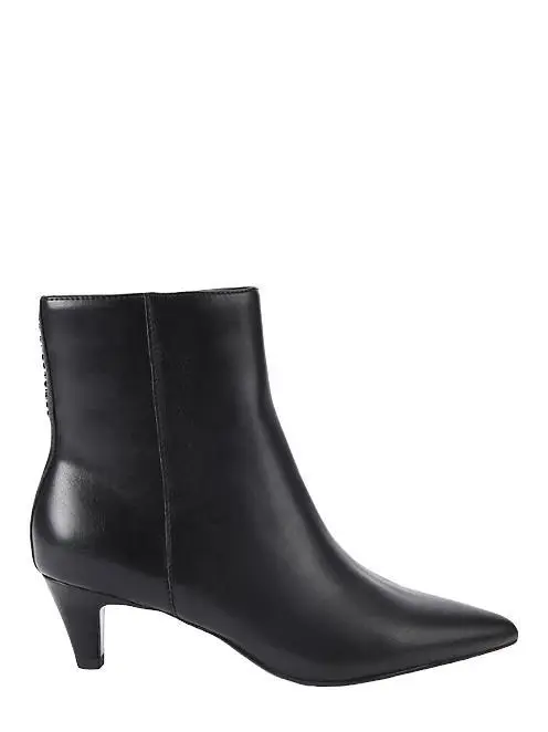 Kurt Geiger Tansy Leather Heeled Ankle Boots - Black