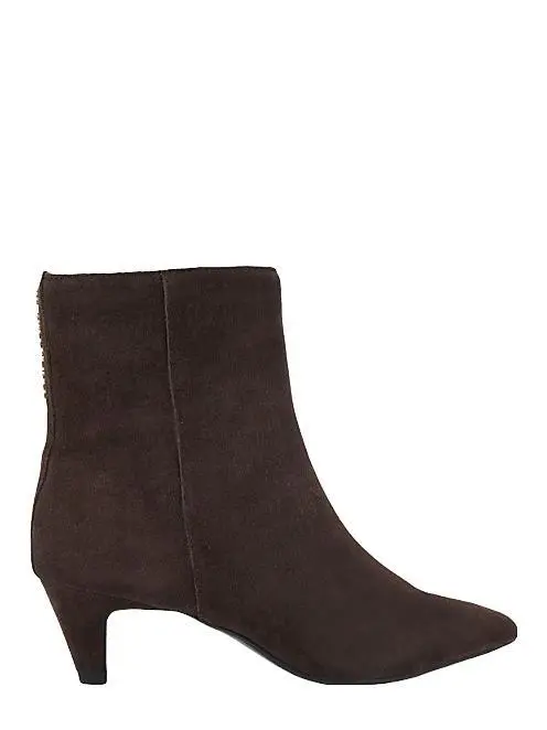 Kurt Geiger Tansy Suede Heeled Ankle Boots - Brown