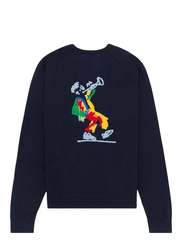 Aimé Leon Dore Intarsia Knit Sweater - Blue
