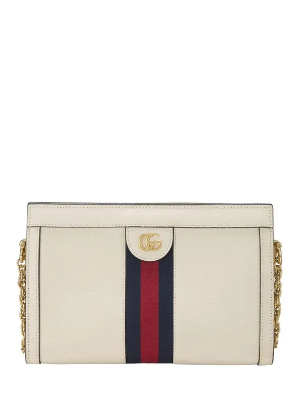 Gucci Leather Ophidia Shoulder Bag - White