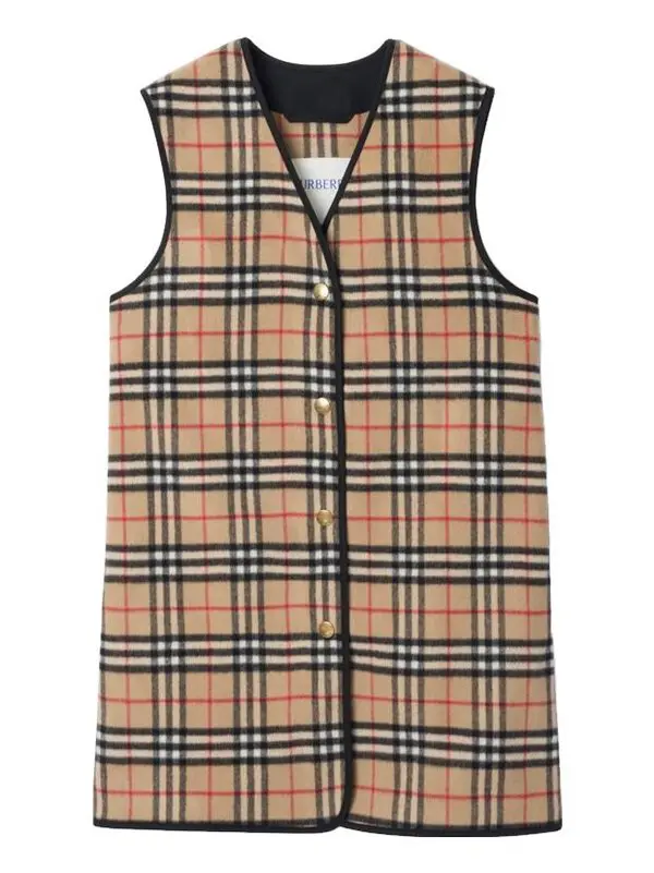 Burberry Check Wool Cashmere Warmer - Archive Beige