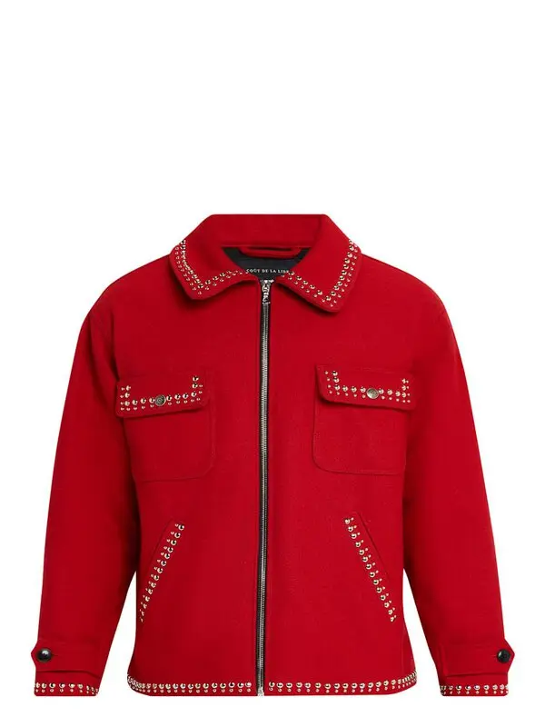 Cout De La Liberte Wool Studded Blouson - Red
