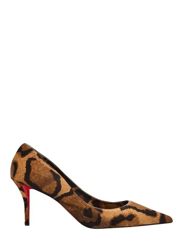 CHRISTIAN LOUBOUTIN Leopard-printed Pony Pumps - Brownlin Brown