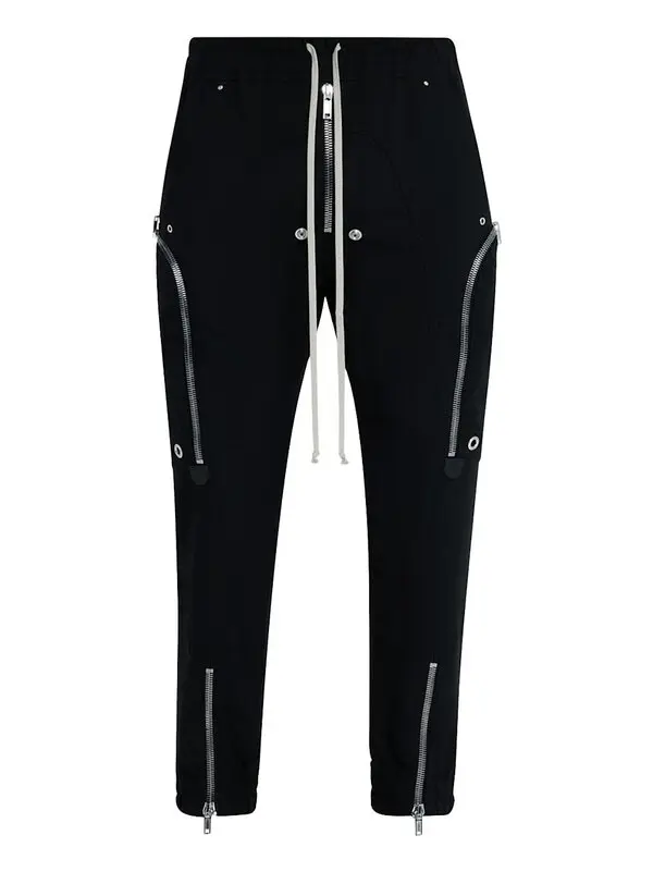 Rick Owens Zipped Wool Drawstring Pants - Black