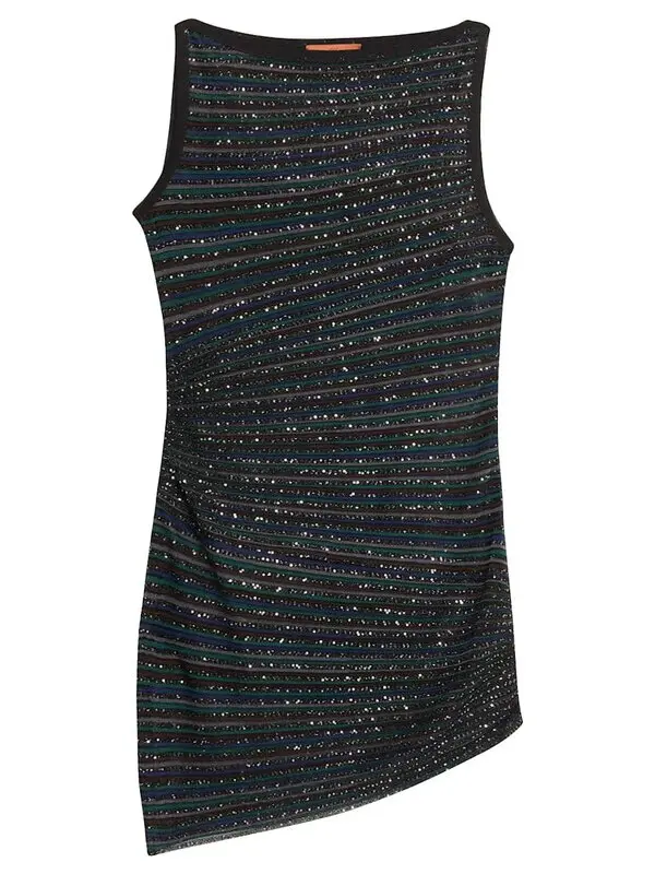 Missoni Metallic Striped Paillette Mini Dress - Multi