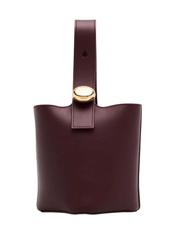 Loewe Pebble Mini Bucket Bag - Dark Burgundy