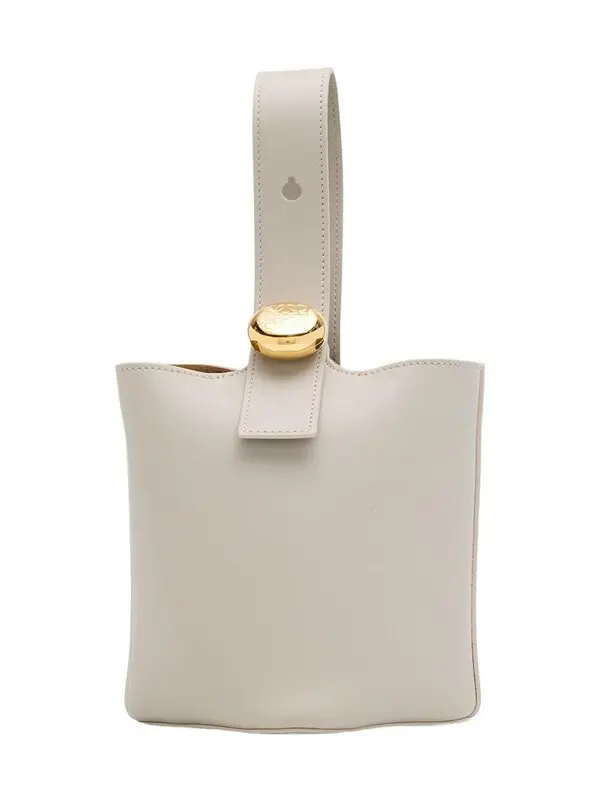 Loewe Pebble Mini Bucket Bag - Shell Grey