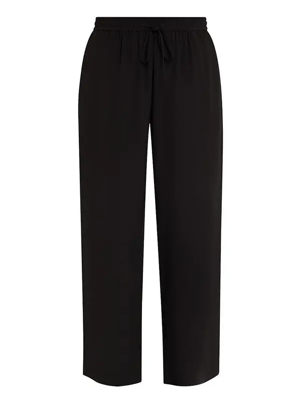 Matteau Silk Drawstring Trousers - Black