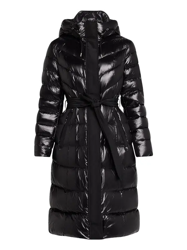 Mackage Coralia Down Coat With Sash Belt - Black